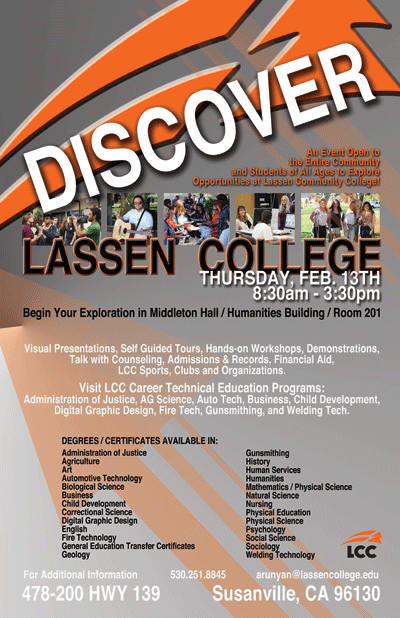 Discover and Explore Lassen College: A Community Event ...
